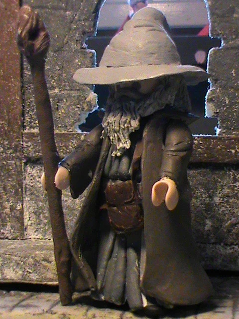 PLAYMOBIL CUSTOM GANDALF Le Gris (Le Seigneur Des Anneaux) Ref-0007 Bis ...