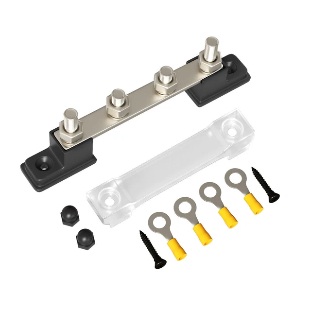 2-WAY BUSBAR DC 150A High Current Busbar 48V Busbar Copper Terminal OT ...