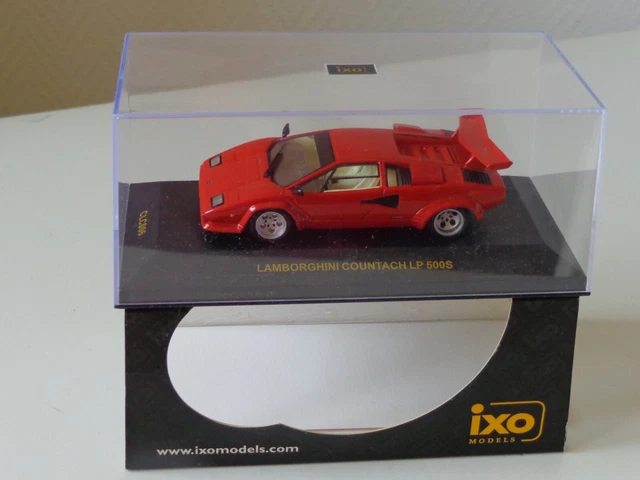 CLC006 IXO MODELS Lamborghini Countach LP500S Red/Tan interior au 1/43 ...