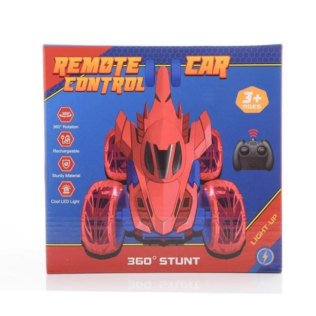KIDS REMOTE CONTROL Stunt Car Extreme 360 Tumbling & Spining Action Age ...