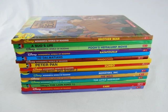 walt-disney-book-wonderful-world-of-reading-childrens-books-lot-of-15