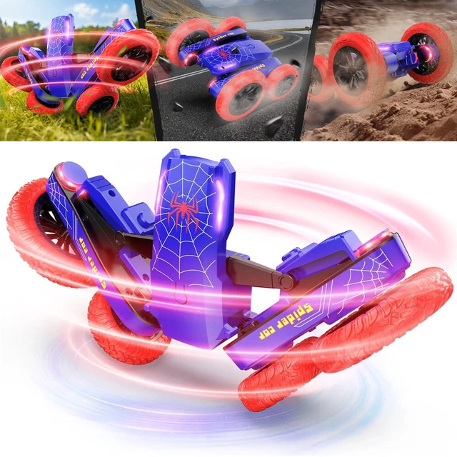 DEERC DE84 SPIDER Mini RC Stunt Car Remote Control Car 4WD RC Crawler ...