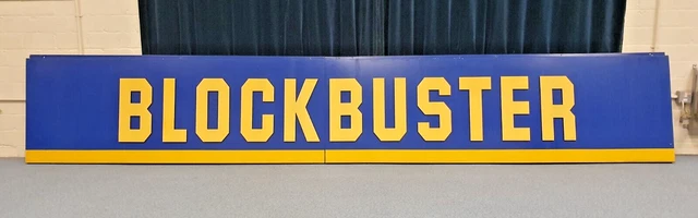 HUGE ORIGINAL VINTAGE Blockbuster video shop front metal sign £669.72 ...