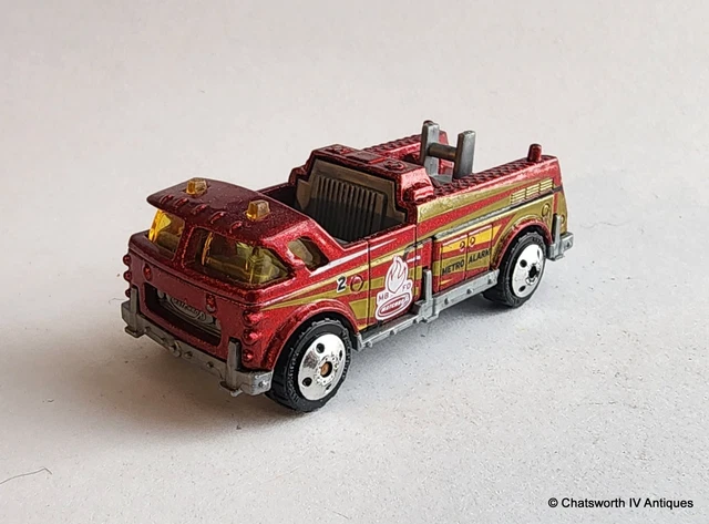 VINTAGE 2002 1:64 Loose Die Cast Matchbox Metro Alarm Bucket Fire Truck ...
