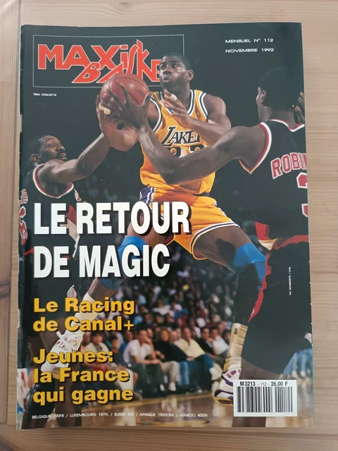 MAXI BASKET N° 112 - RARE revue magazine des Années 90 - COMPLET POSTER ...