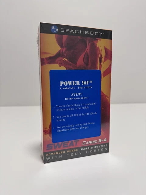 BEACHBODY POWER 90 Sweat Cardio 3-4 (VHS 2003) with Tony Horton $6.95 ...