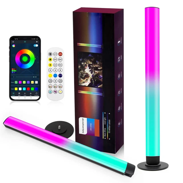 SMART LED RGB Flow Light Bars 16 Million Colours Remote/App Control ...