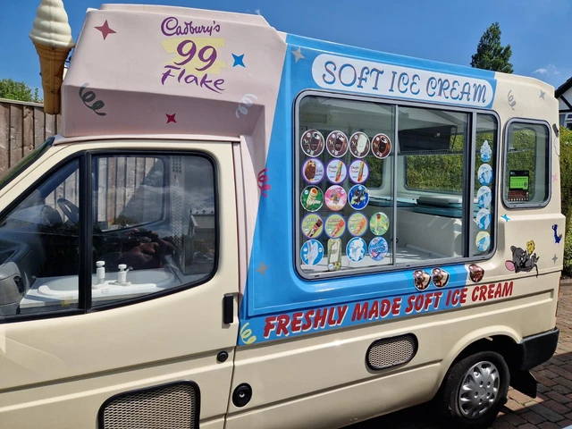 FORD TRANSIT SMILEY face Ice Cream Van, W reg 2000. £13,000.00 ...