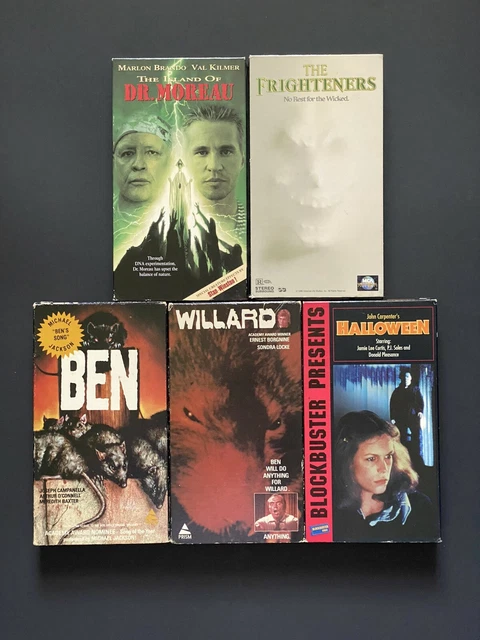 HORROR VHS LOT 5 RARE Horror VHS Tapes Horror Halloween Killer Animal ...