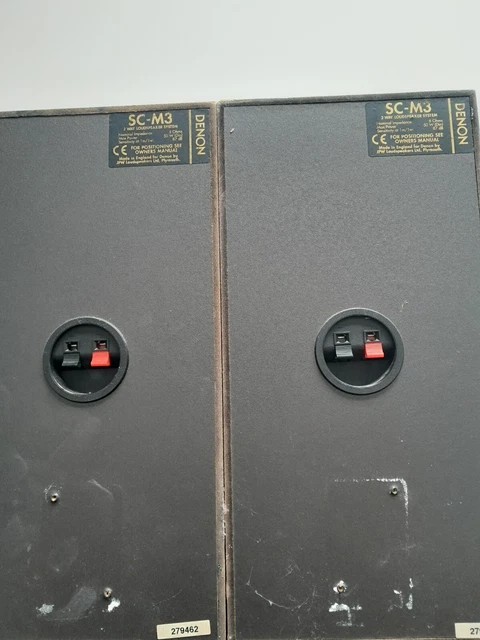 DENON SC-M3 STEREO Speakers , 50w 8ohm , wired £0.99 - PicClick UK