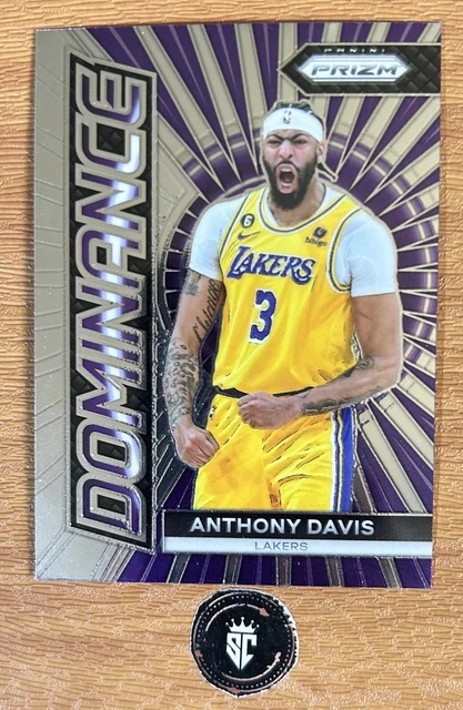 ANTHONY DAVIS 2023-24 Panini Prizm Dominance Insert #25 Los Angeles ...