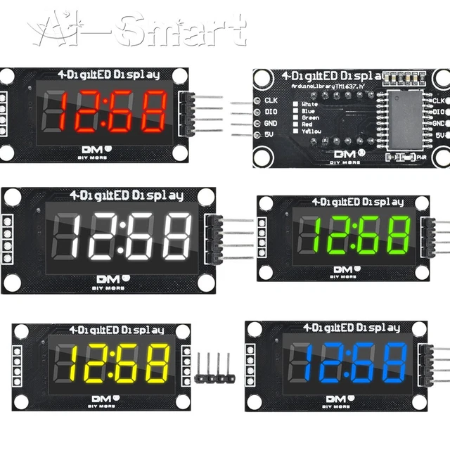 TM1637 4-BITS DIGIT 0.36"/0.56" inch 7 segment LED Display Module Clock Tube £2.39 - PicClick UK