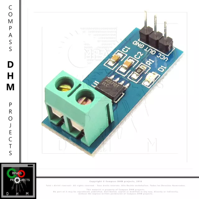 CONSEIL 30A MODULE Capteur de courant Pour ACS712 arduino EUR 6,20 ...