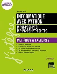 INFORMATIQUE AVEC PYTHON - Méthodes et exercices - MPSI-PC... | Livre | état bon EUR 18,03 ...