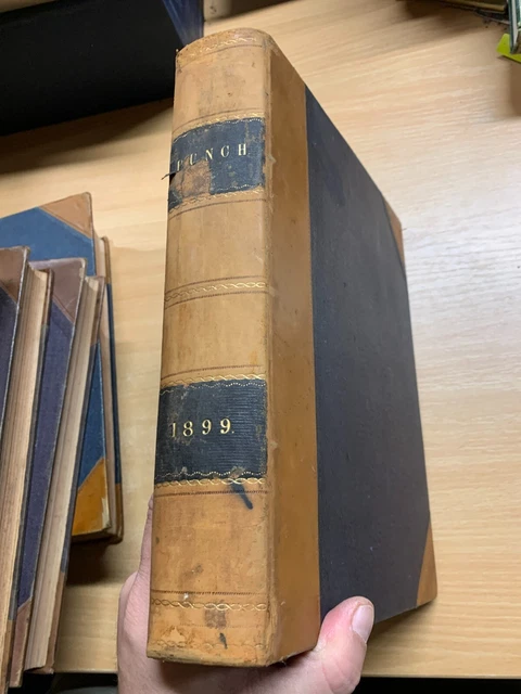 1899 PUNCH REVISTA Bound Volúmenes Jan A Diciembre Pesado 2.1kg Antiguo ...