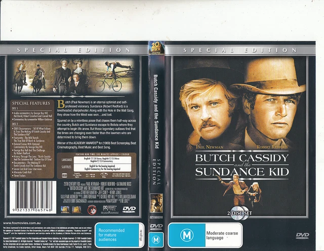 BUTCH CASSIDY AND The Sundance Kid-1969-Paul Newman-[2 Disc]-Movie-DVD ...