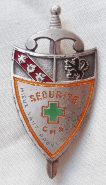 INSIGNE DE FONCTION SÉCURITÉ CHS CENTRE HOSPITALIER Santé émail Augis ...