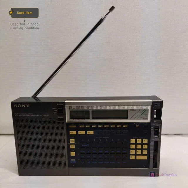 SONY ICF-2001D AIR Fm Lw Mw Sw Pll Synthesized Radio World Band ...