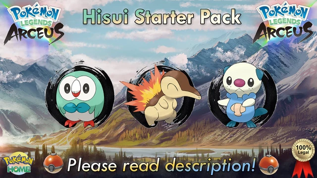 🌈SHINY ALPHA ROWLET Cyndaquil Oshawott 6IV🌈Legends Arceus HOME (💯Legale ...