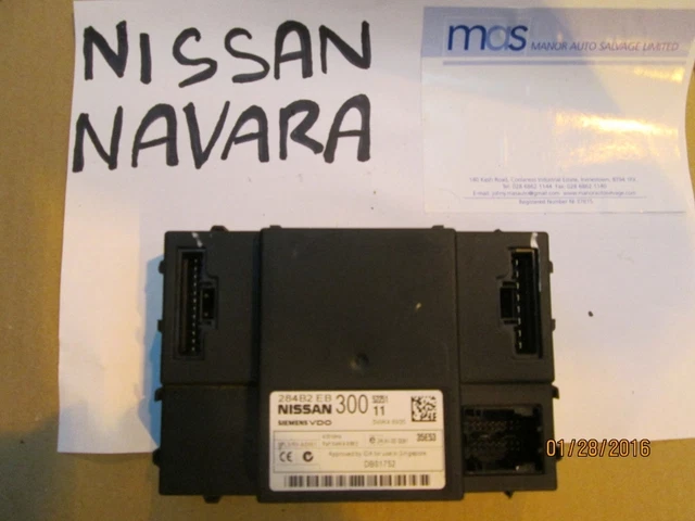 07-ON NISSAN NAVARA D40 Body Control Module Bcm 284B2Eb300 5Wk48935 £45 ...