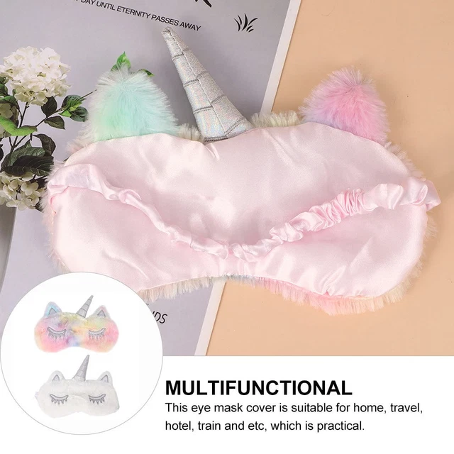 2 PCS CARTOON Light-blocking Sleeping Eye Mask for Girls Cover Kids ...