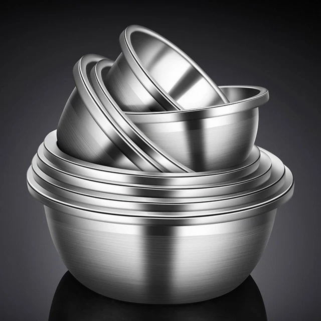 EGG BEATING BOWL Stainless Steel Bowls Cooking Kitchen Gadgets £14.65 ...
