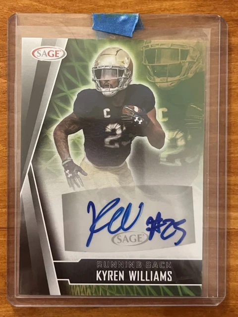 2022 SAGE LOW Series Auto Black Kyren Williams Rookie Auto RC RAMS ...