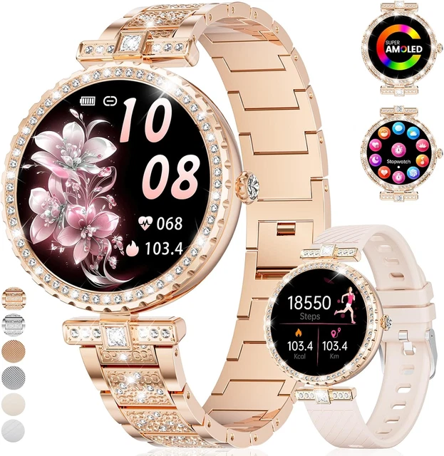 SMARTWATCH DONNA,1.19& AMOLED Orologio Smartwatch Donna Con Chiamate ...