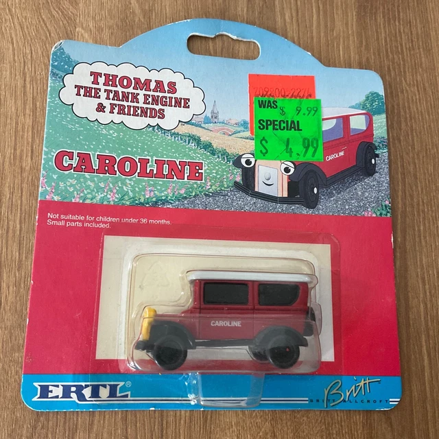 THOMAS THE TANK Engine Ertl Thomas & Friends Caroline Car Rare Vintage ...