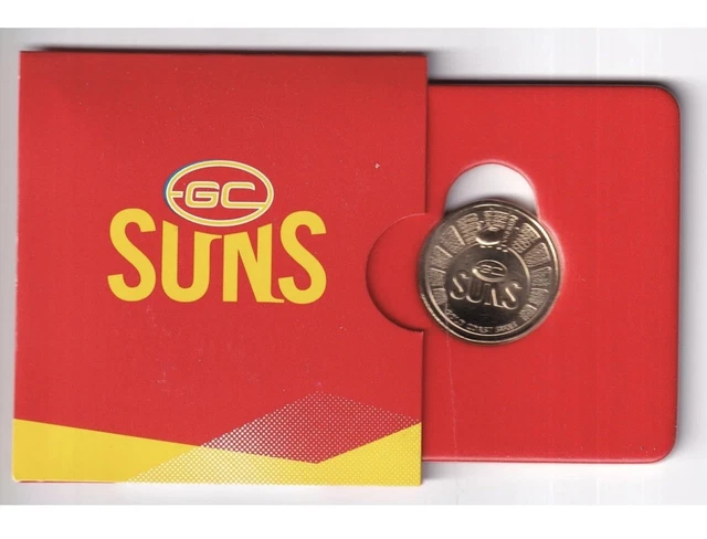 AUSTRALIAN 2024 ONE Dollar $1 AFL Coin Card - GOLD COAST SUNS Australia ...