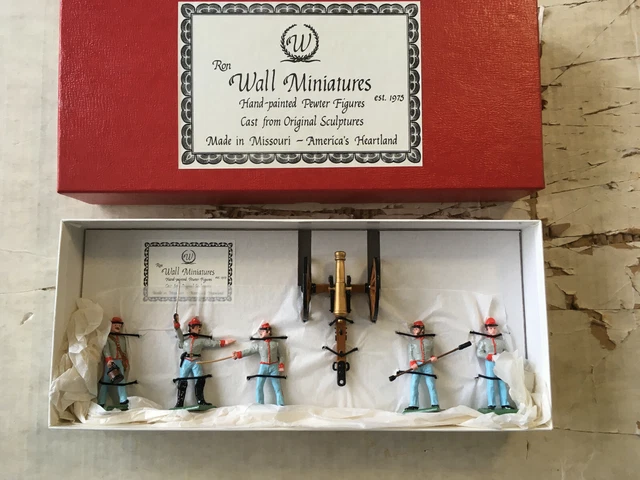 RON WALL TOY soliders ACW Civil War Confederate Artillery Set TWO MINT ...