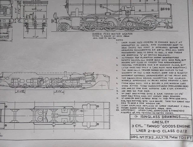 FULL SCALE REPRODUCTION O Gauge Schematic Technical Drawing Diagram ...