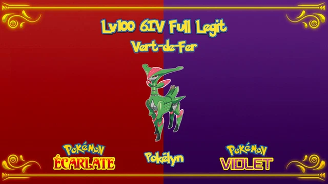 POKEMON ECARLATE VIOLET : Vert-de-Fer Lv100 6IV EUR 2,00 - PicClick FR
