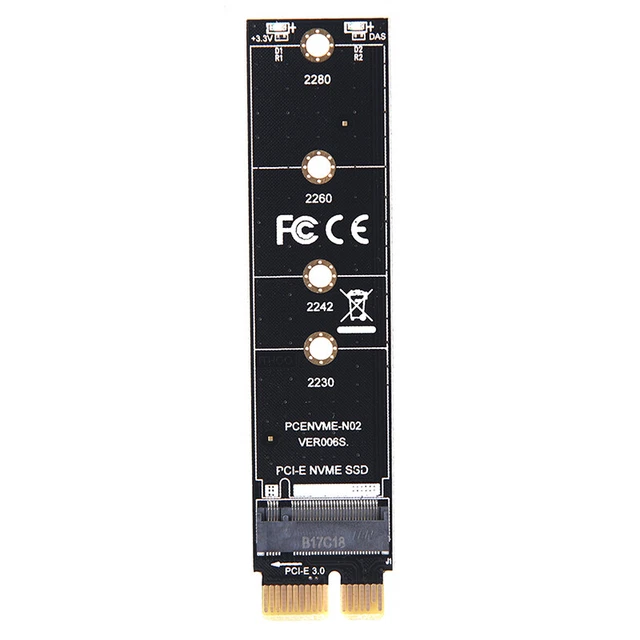 PCIE TO M2 Adapter Nvme Ssd M2 Pcie X1 Raiser Pci-E Pci Express M Key ...
