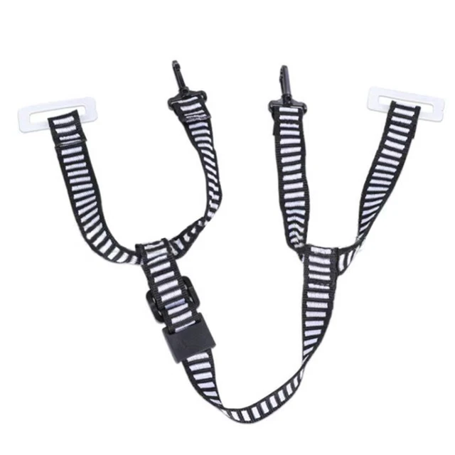 RIBBON SAFETY HELMET Accessories Y-shaped Chin Strap Four-point (black ...