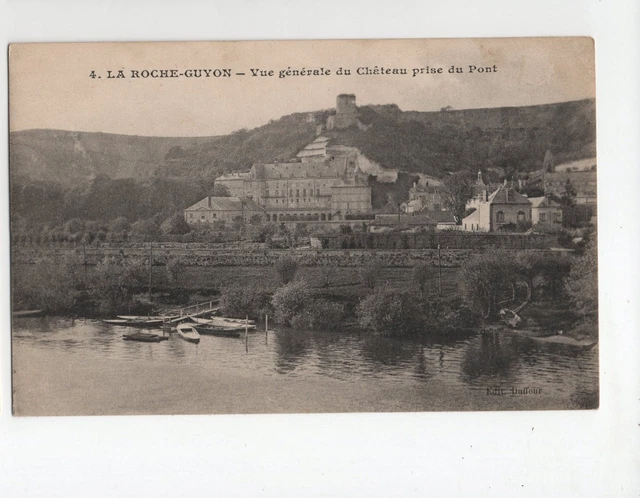 CARTE LA ROCHE GUYON Vue générale du château prise du Pont EUR 3,45 - PicClick FR