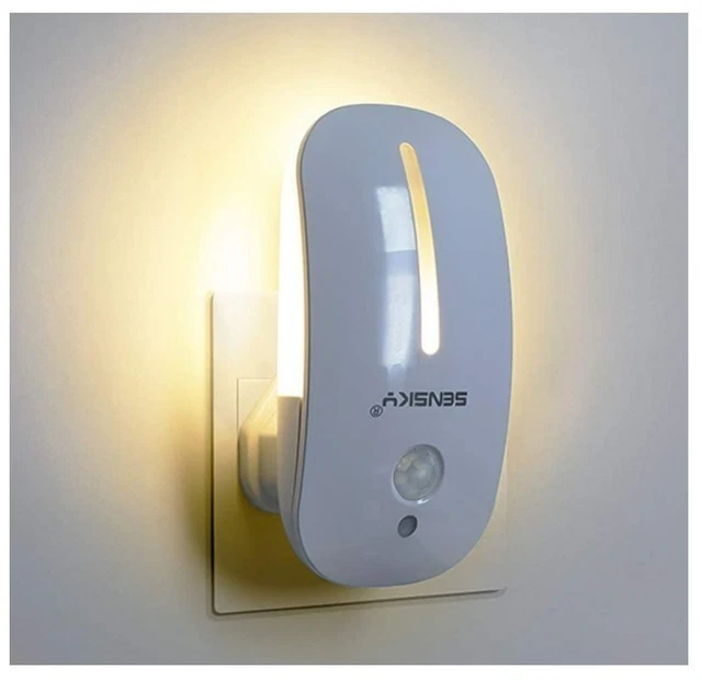 MOTION SENSOR LED Night Light Plug In | Soft White Hallway & Bedroom £ ...