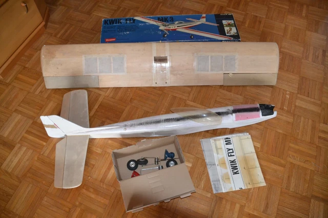 GRAUPNER KWIK FLY MK3 Ready to Raw Model Airplane Rarity £239.20 ...