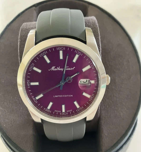 OROLOGIO EDIZIONE LIMITATA Mathey-Tissot Viola Quadrante Raggi Sole H451 40 mm - NUOVO? / VGC++ ...