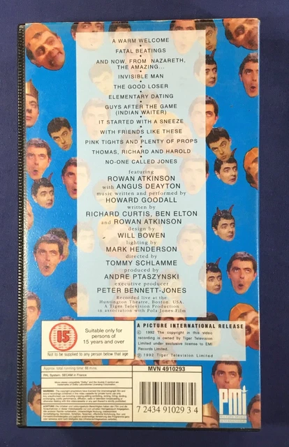 ROWAN ATKINSON, LIVE, 1992, VHS, VHS Video Tape £2.00 - PicClick UK