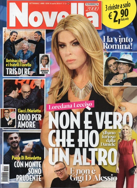 NOVELLA 2018 17.LOREDANA Lecciso,Maria Callas,Chris Martin,Biagio ...