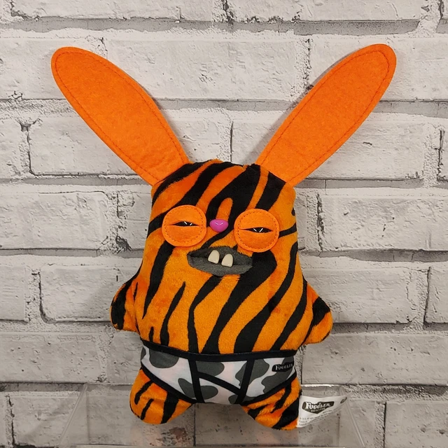 BUDGIE FUGGLER RABID Rabbit Tiger In Camo Pants 12" Soft Toy Plush ...