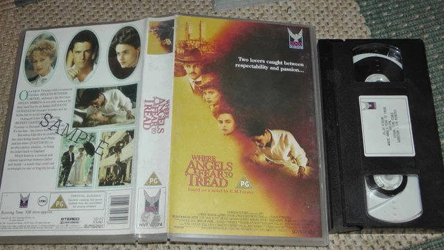WHERE ANGELS FEAR To Tread VHS Video Big Box Timecode Sample Dealer ...