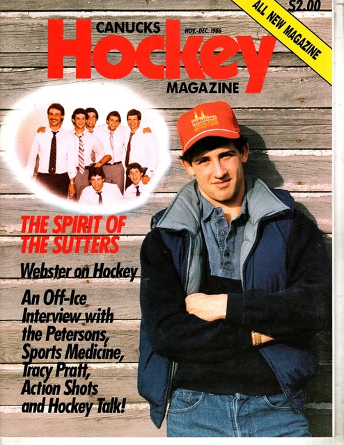 1986 - NEW York Rangers vs Vancouver Canucks program $10.00 - PicClick CA