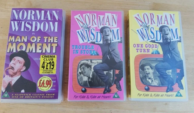 3 X NORMAN Wisdom VHS Video: Trouble in Store / 1 Good Turn / Man of ...