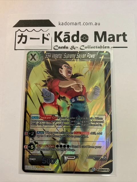 DBS TCG CARD SS4 Vegeta, Supreme Saiyan Power BT11-124 SR Super Rare ...