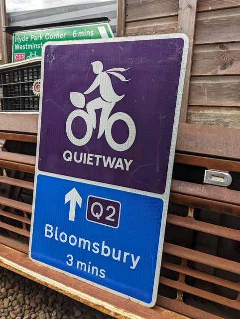 TRANSPORT FOR LONDON Road Sign Street Cycle Bicycle Quiet Way ...