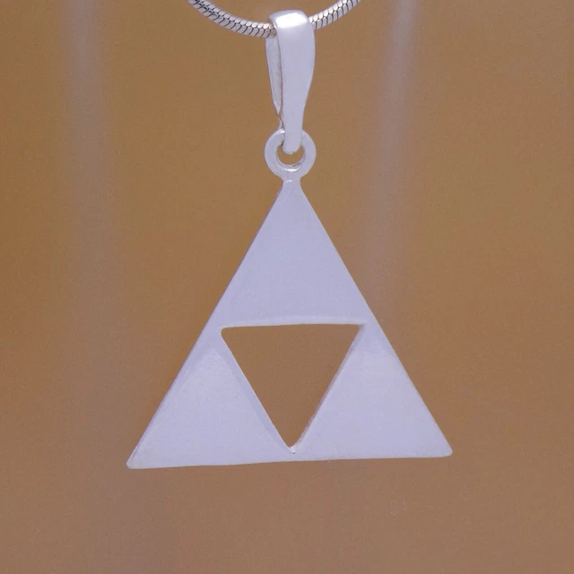 PENDENTIF SYMBOLE LÉGENDE de Zelda Triforce vintage en argent sterling ...