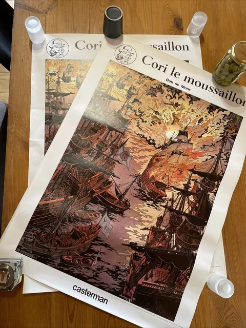 LOT 5 AFFICHE Poster Casterman Cori Le Moussaillon Bataille Navale Bob ...