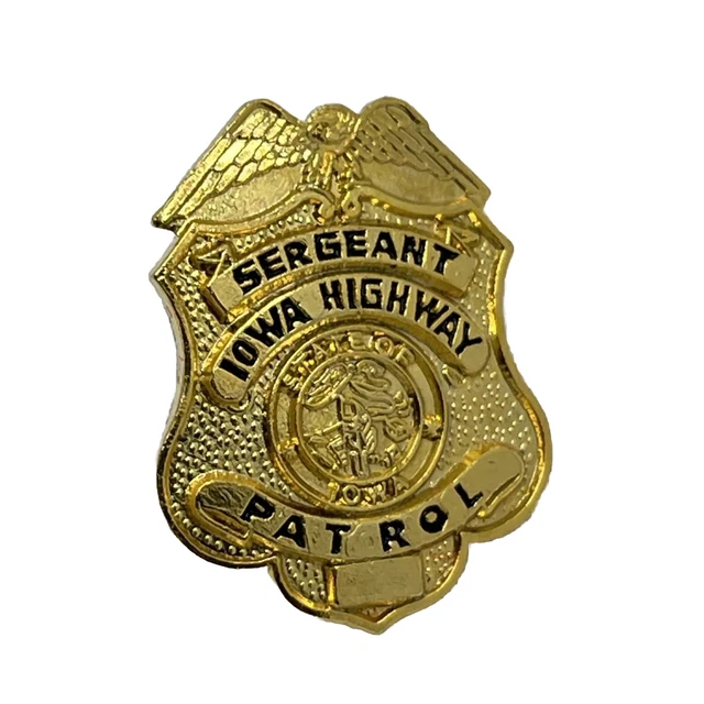 IOWA HIGHWAY PATROL Trooper Police Law Enforcement Enamel Lapel Hat Pin ...